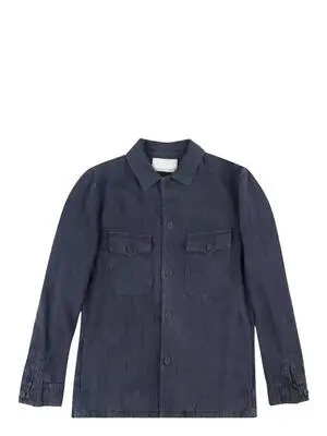 ORIGINAL VINTAGE Pocket Buttoned Overshirt - Blue