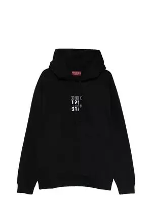 Gucci Graphic Print Hooded Sweatshirt - Black