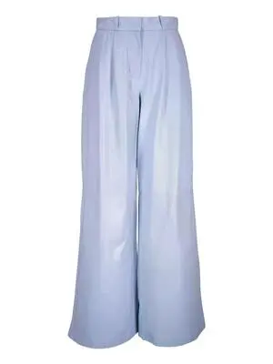 TWP Belt-loops Leather Trousers - Blue