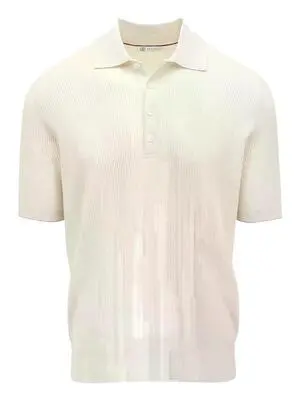 Brunello Cucinelli Short-sleeve Buttoned Polo Shirt - Neutrals