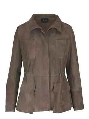 Akris Chianti Suede Jacket - Brown