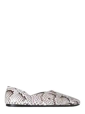 Khaite Jane Snakeskin Flats - White