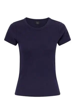 LESET Laura Cotton-Jersey T-Shirt Blue