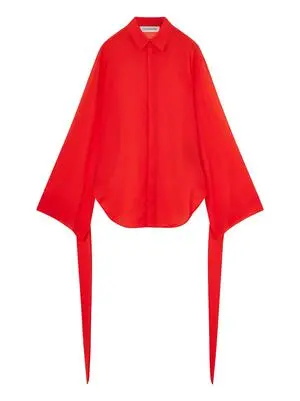 THE FRANKIE SHOP Verlin Chiffon Shirt - Red