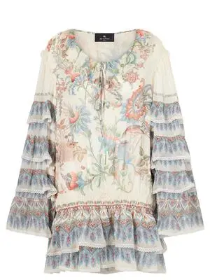 Etro Silk Mini Tunic Dress - Multi