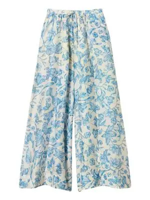TWINSET Floral-print Palazzo Trousers - Neutrals