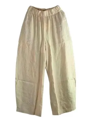 CORTANA Jacquard Striped Trousers - Neutrals