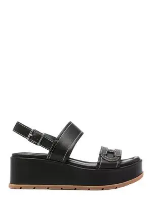 Hogan Logo-detail Sandals - Black