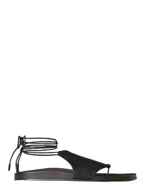 THE ROW Vivienne Lace Up Sandal Black