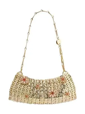 Rabanne 1969 Strass-flower Shoulder Bag - Gold