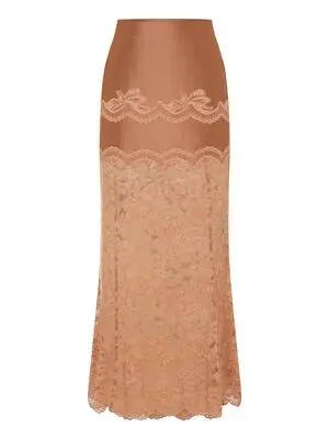 Rabanne Lace Maxi Skirt - Neutral