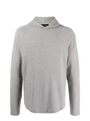 Vince Twill-weave Hoodie - Grey