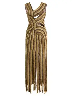 ANDREA ALMEIDA Andrea Almeida Maitê Asymmetrical Woven Maxi Dress