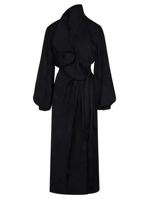 Johanna Ortiz Rain Secret Wrapped Midi Dress - Black