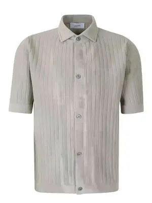 LARDINI Buttoned Ribbed Shirt - Grey