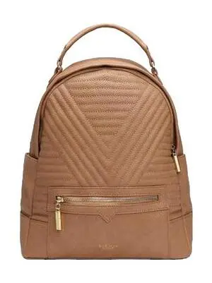 LABANTE LONDON Camberwell Quilted Vegan Backpack - Brown