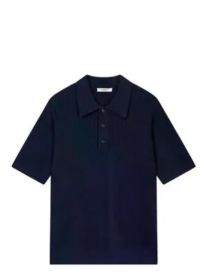 STUDIO TOMBOY Ribbed Knit Polo Shirt