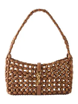 Saint Laurent SAINT LAURENT Le 5 À 7 Woven Shoulder Bag Red