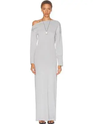 SRG Lesly Off Shoulder Knit Dress - Light Grey