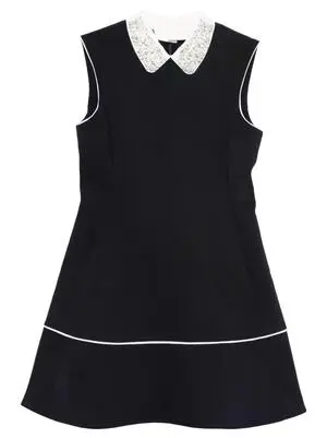 Maje Embellished Collar Mini Dress - Blue