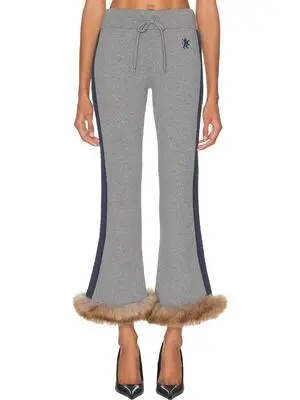 Balenciaga Flared Sweatpant - Dark Heather Grey & Washed Navy