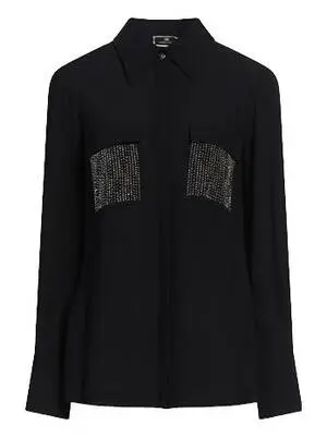 Elisabetta Franchi Safari Shirt With Appliqués Black