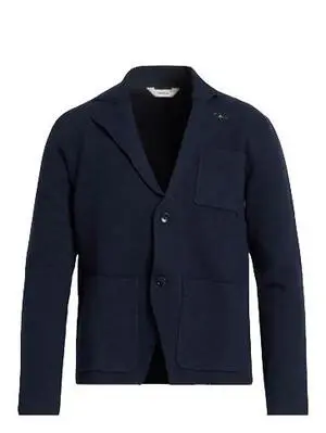 PAOLONI Single-breasted Knitted Blazer - Navy