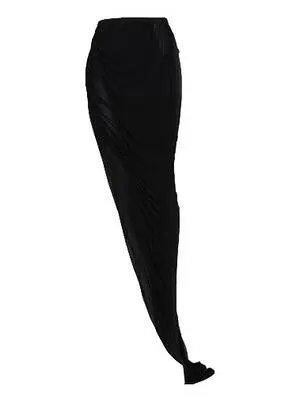 Rick Owens Maxi Cotton Skirt Black