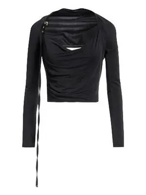 Jacquemus Top In Cupro And Elastane Black