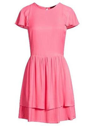 Armani Exchange Viscose Mini Dress - Fuchsia