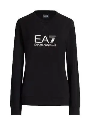 EA7 Cotton-blend French Terry Sweatshirt - Black