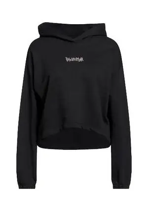 DISCLAIMER Hooded Sweatshirt With Logo Appliqués - Black