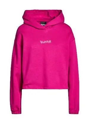 DISCLAIMER Hooded Sweatshirt With Logo Appliqués - Magenta