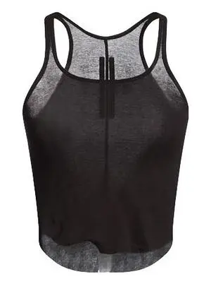 Rick Owens Cotton Jersey Crop Top - Black