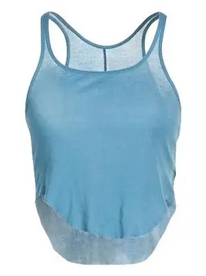 Rick Owens Cotton Jersey Crop Top - Blue