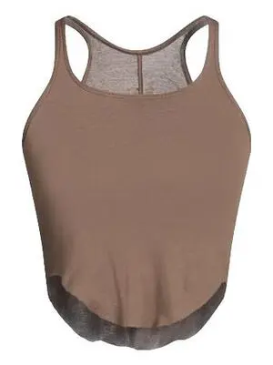 Rick Owens Cotton Jersey Crop Top - Grey