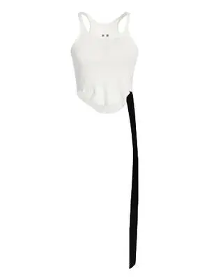 Rick Owens Cotton Jersey Crop Top - White