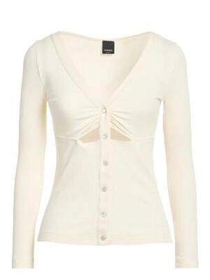 Pinko Knitted Cardigan With Cutout - Ivory