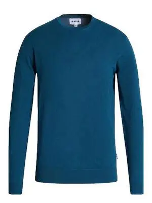BERNA Long Sleeve Crewneck Knit Sweater - Deep Teal