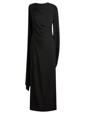 Scanlan Theodore Drape Cape Gown - Black