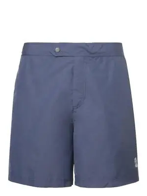 Brunello Cucinelli Logo Swim Trunks - Blue