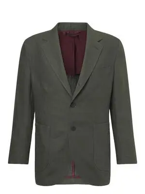 RUBINACCI Single-breasted Linen Blazer