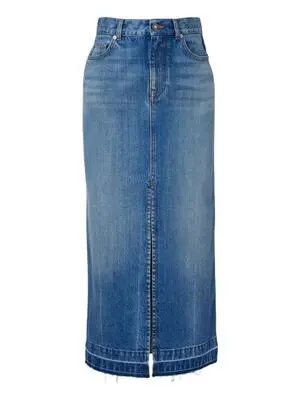 Givenchy High-rise Denim Midi Skirt - Blue