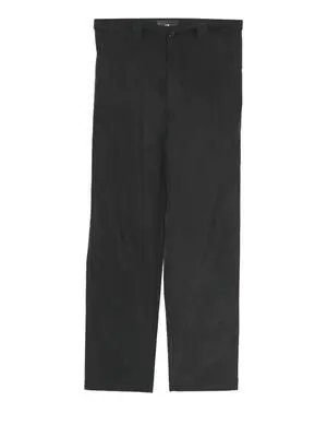 LII Straight-leg Trousers With Button And Zip Fastening - Black