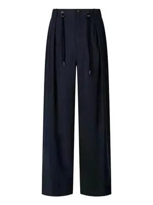 STUDIO TOMBOY Pleated Drawstring Trousers - Blue