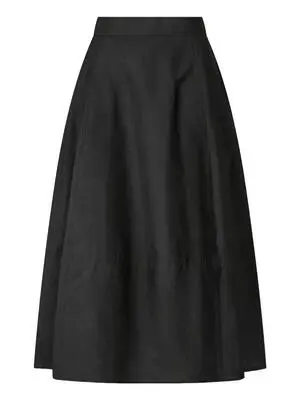 STUDIO TOMBOY Belt-detail Balloon Cotton Skirt - Black
