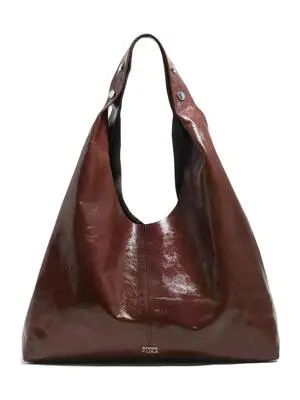 Bimba Y Lola Maxi Leather Shoulder Bag - Brown