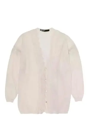 Bimba Y Lola Lace-trimmed Cardigan - Neutrals