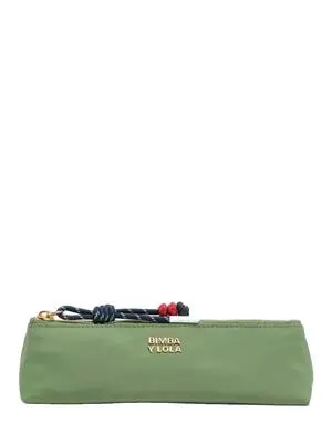 Bimba Y Lola Cord Detail Makeup Bag - Green