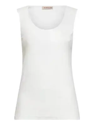 BLANCA VITA Scoop-neck Tank Top - White